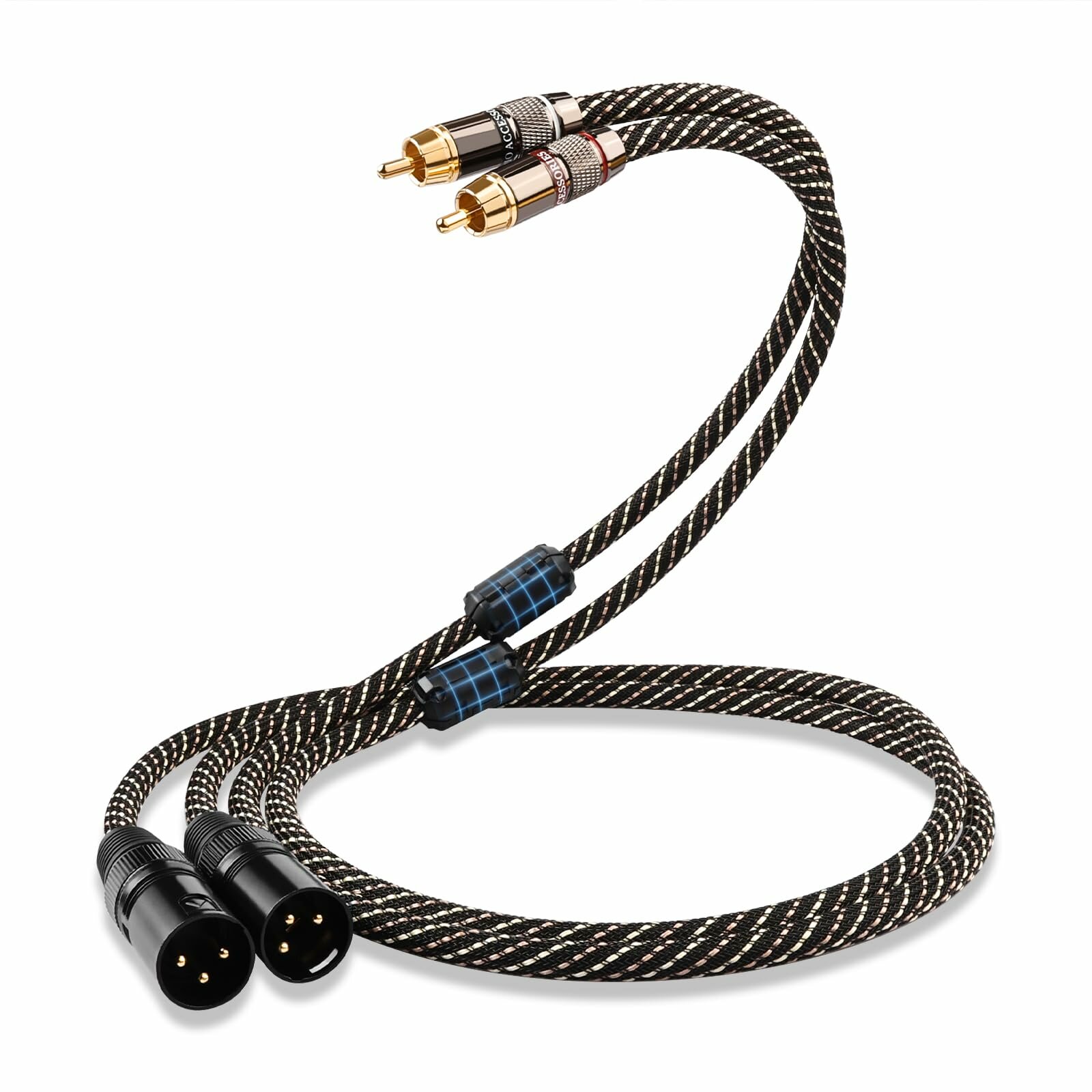 Аудиокабель RCA/XLR, 3 м, хаки 3 метра RCA XLR