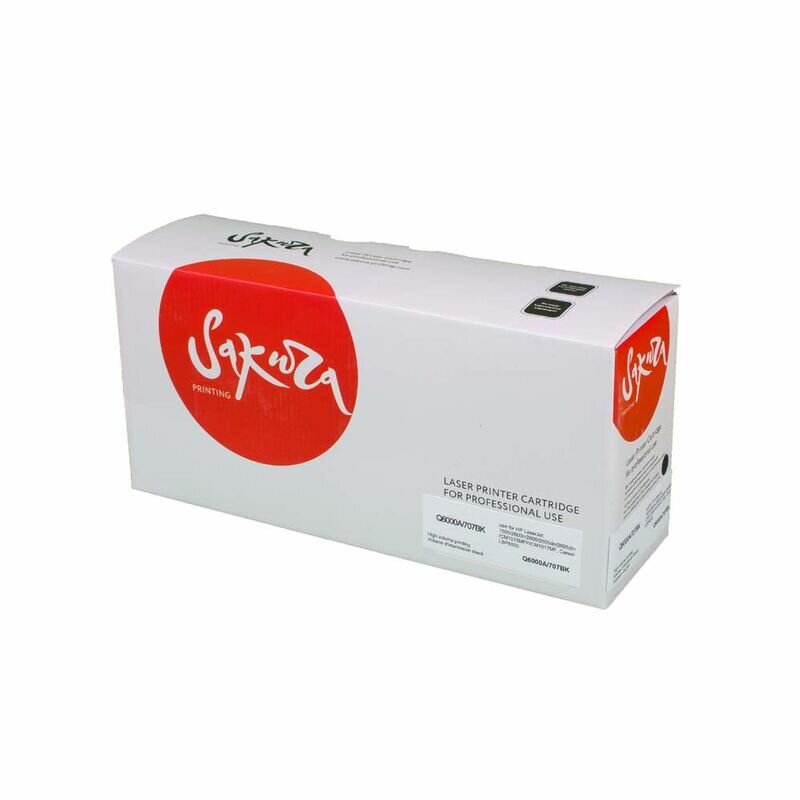 Картридж Q6000A/707Bk для HP Color LaserJet 1600, 2605, 2600N, CM1015, Canon LBP-5000 Sakura черный