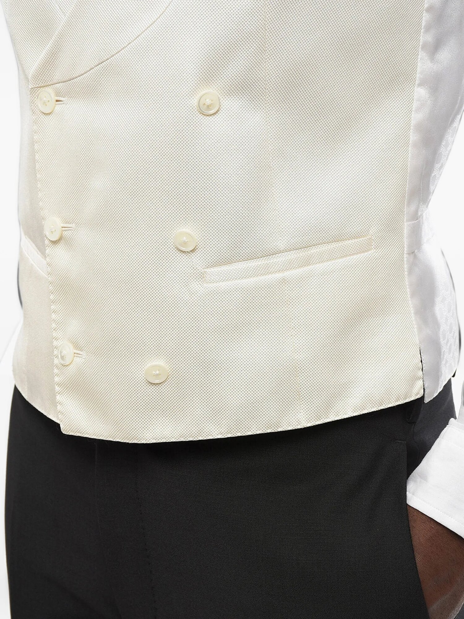 Пальто Corneliani Double-breasted silk waistcoat, размер 48, разноцветный — фото 1