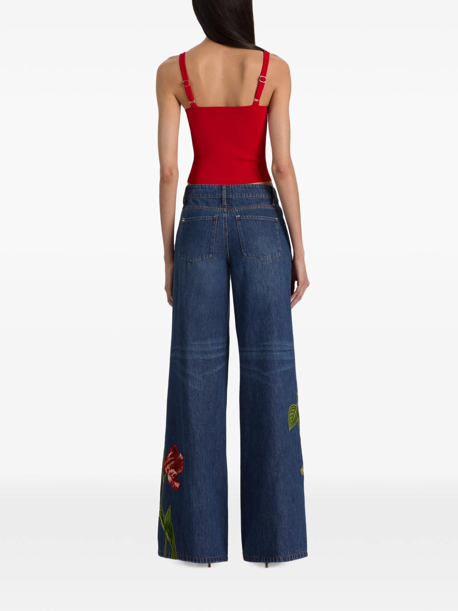 Топ Alice+Olivia Devin square-neck top, размер 32 — фото 1