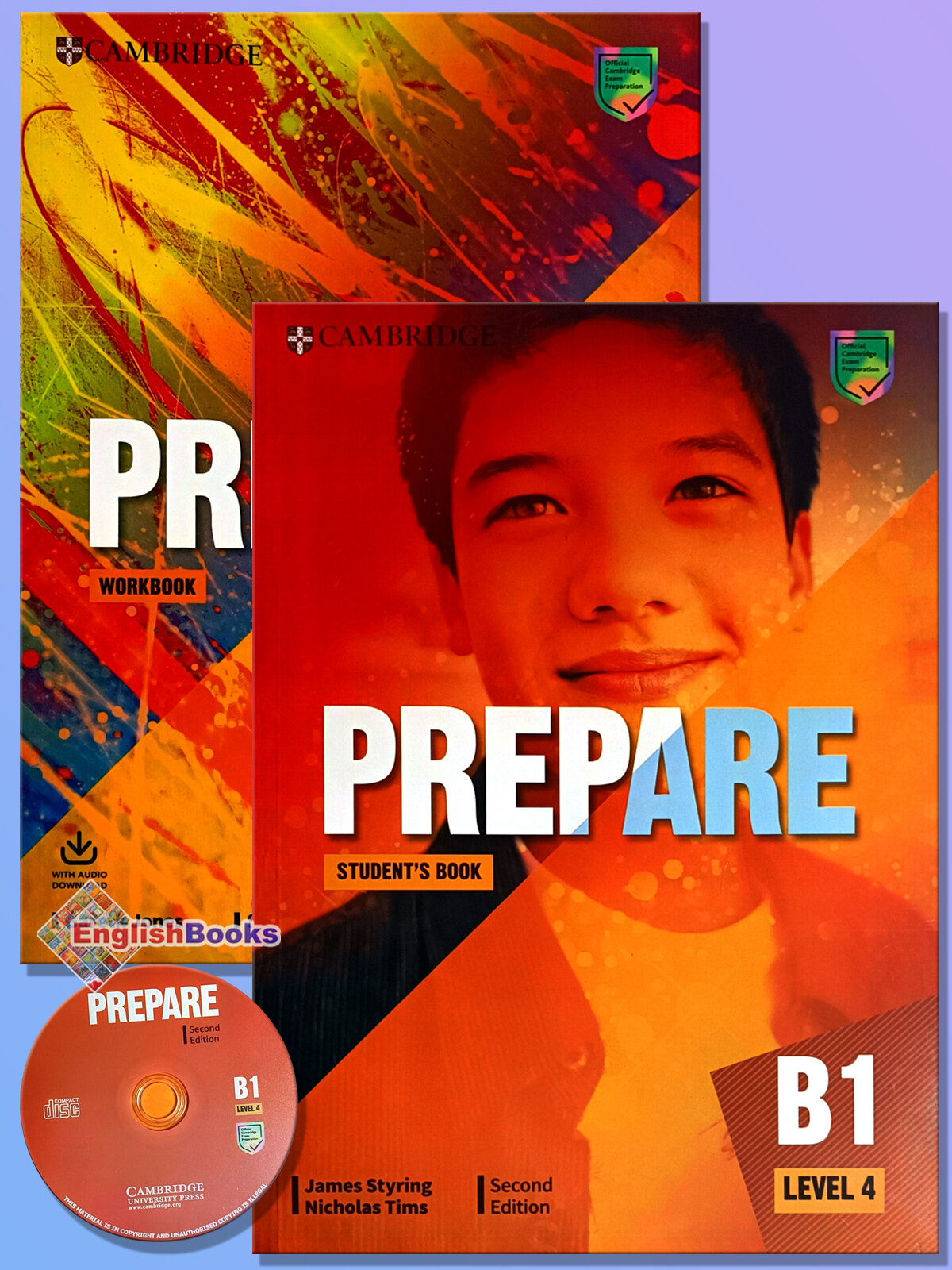 Prepare B1 level 4, Second Edition, комплект учебник(Students book), рабочая тетрадь (workbook) , CD