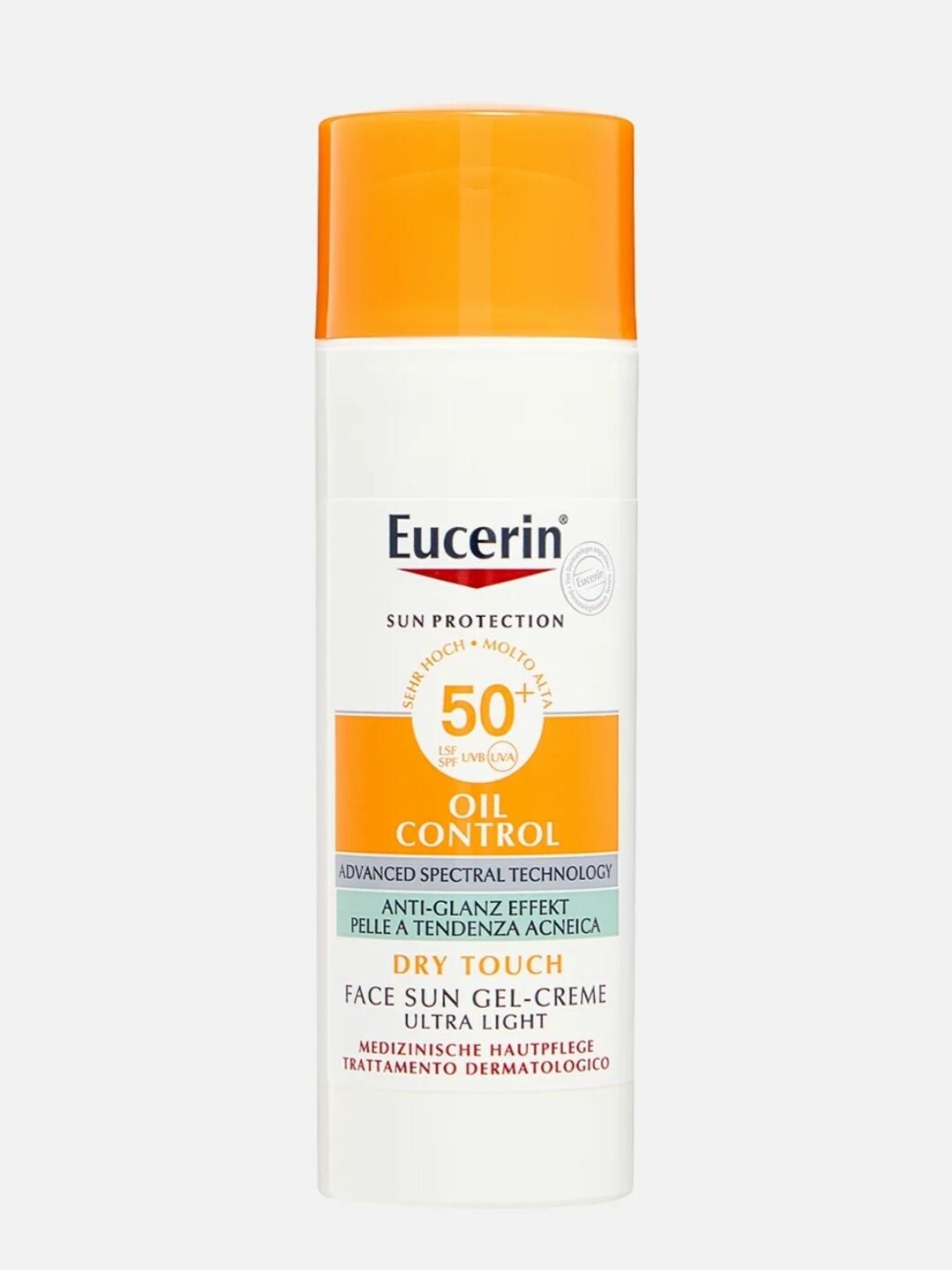 Солнцезащитный гель-крем для проблемной кожи лица spf 50+ EUCERIN sun protection