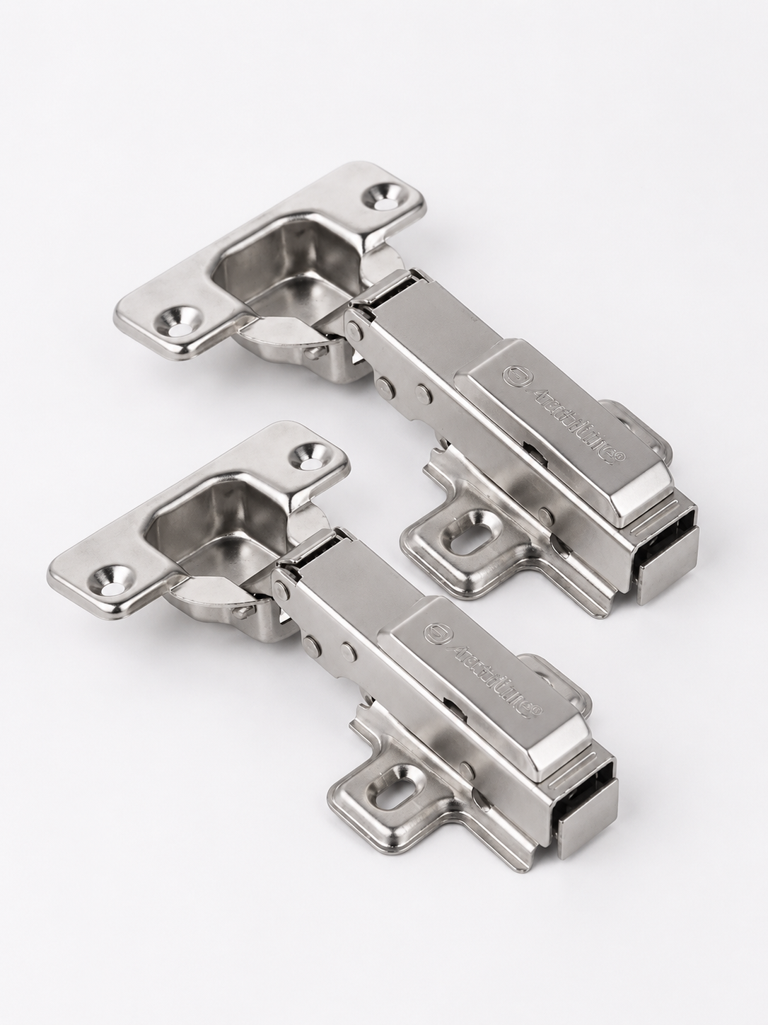 Мебельные петли ASTIL HH8209B-O CLIP с доводчиком, для накладных дверей (комплект 2 штуки)