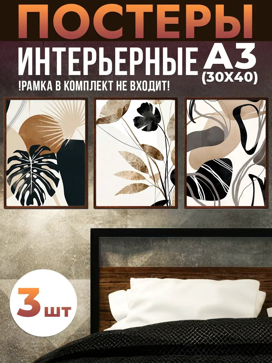 Интерьерные постеры А3 на стену