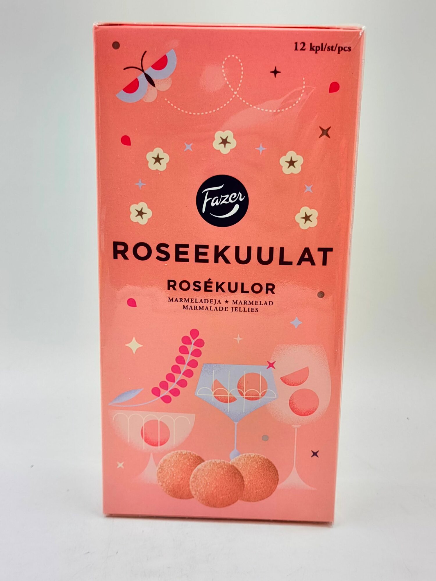 Мармелад фруктовый Fazer Roseekuulat для шампанского, 260 г (из Финляндии)