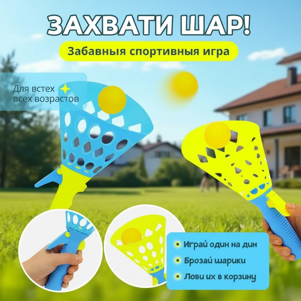 Детский спортивный набор для уличных игр и эстафет
