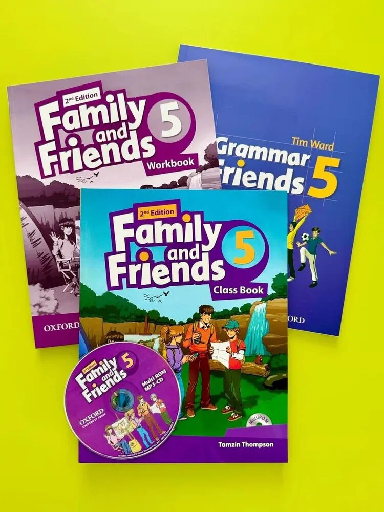 Family and Friends 5 + Grammar Friends 5: комплект учебник, рабочая тетрадь, грамматика, CD