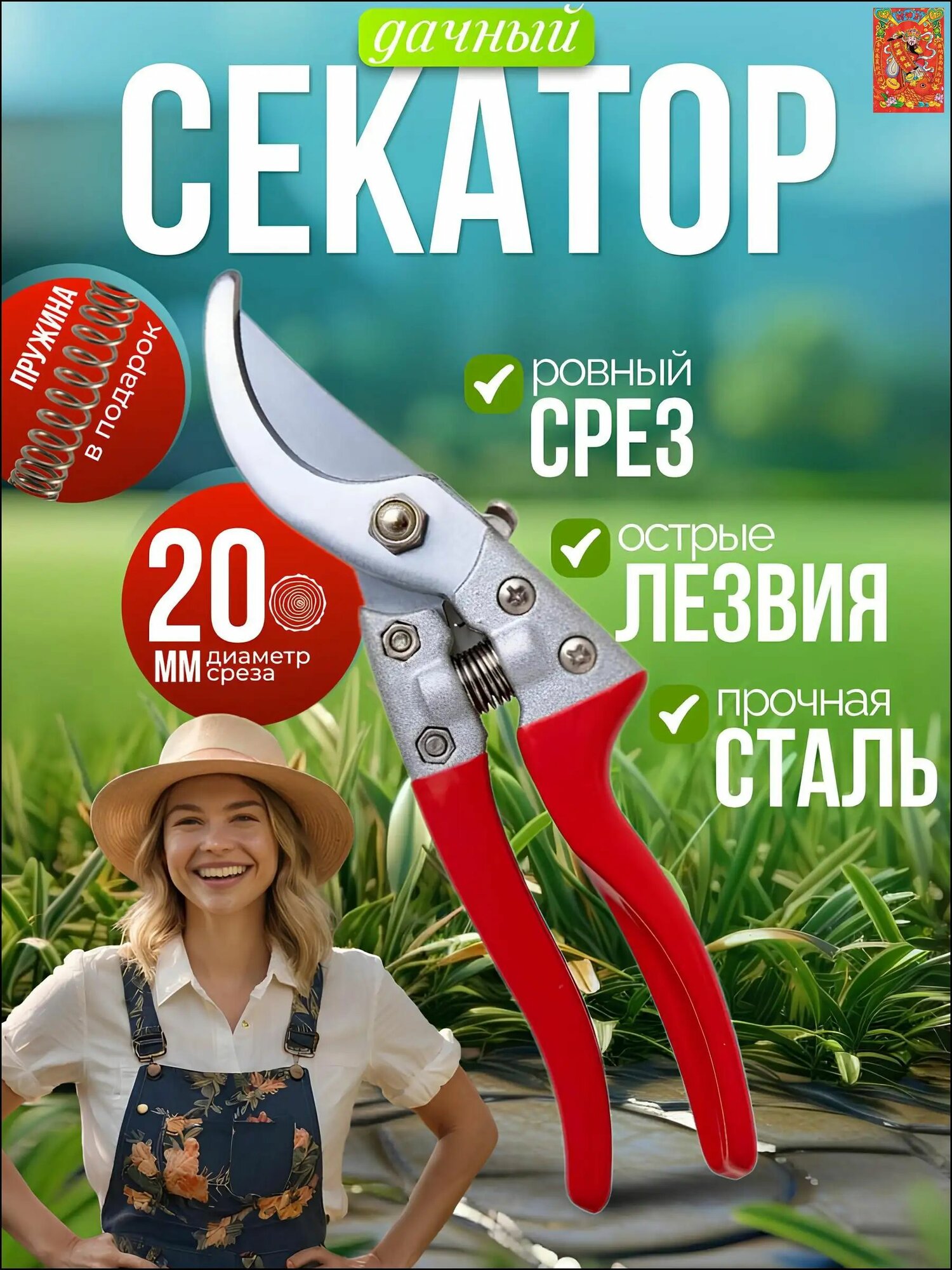 Секатор садовый / для сада / дачи и растений