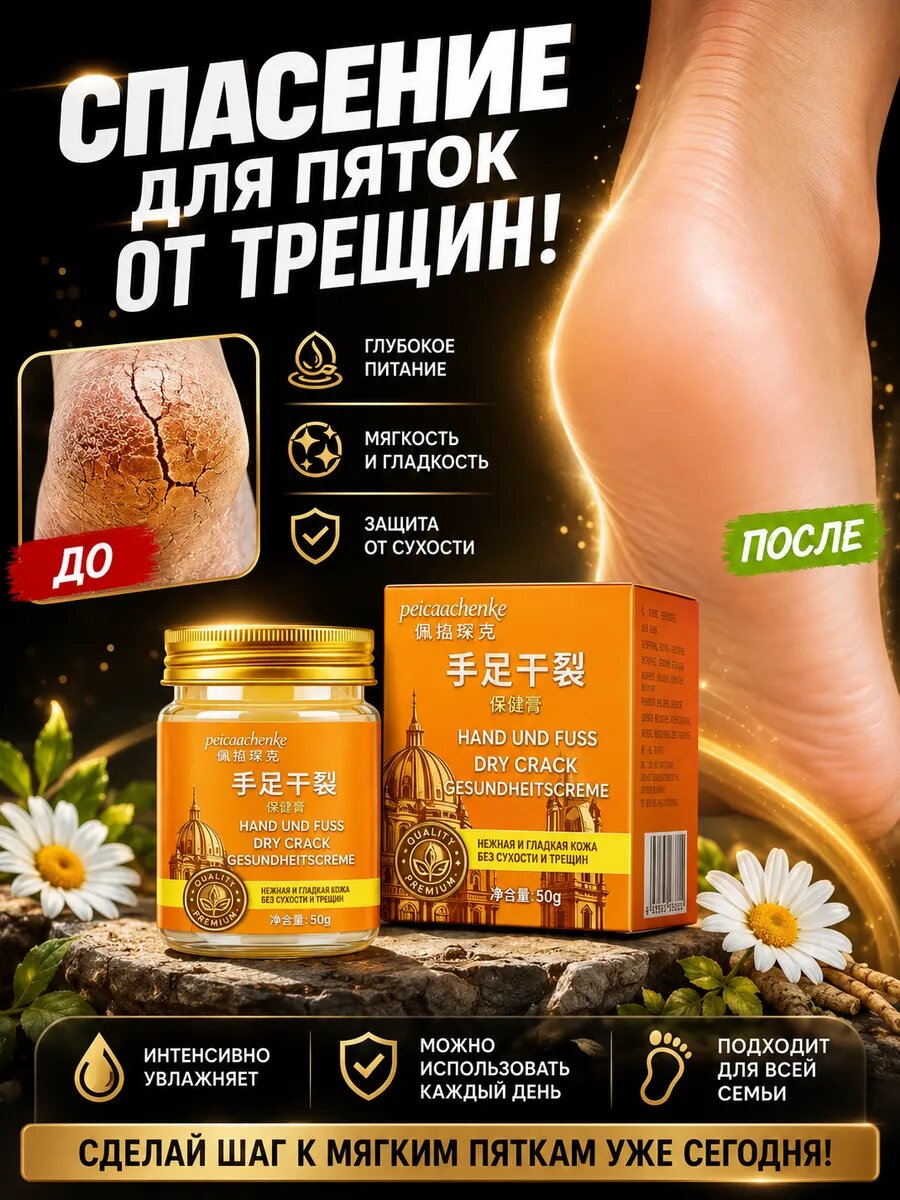 Мазь от трещин на пятках заживляющая китай