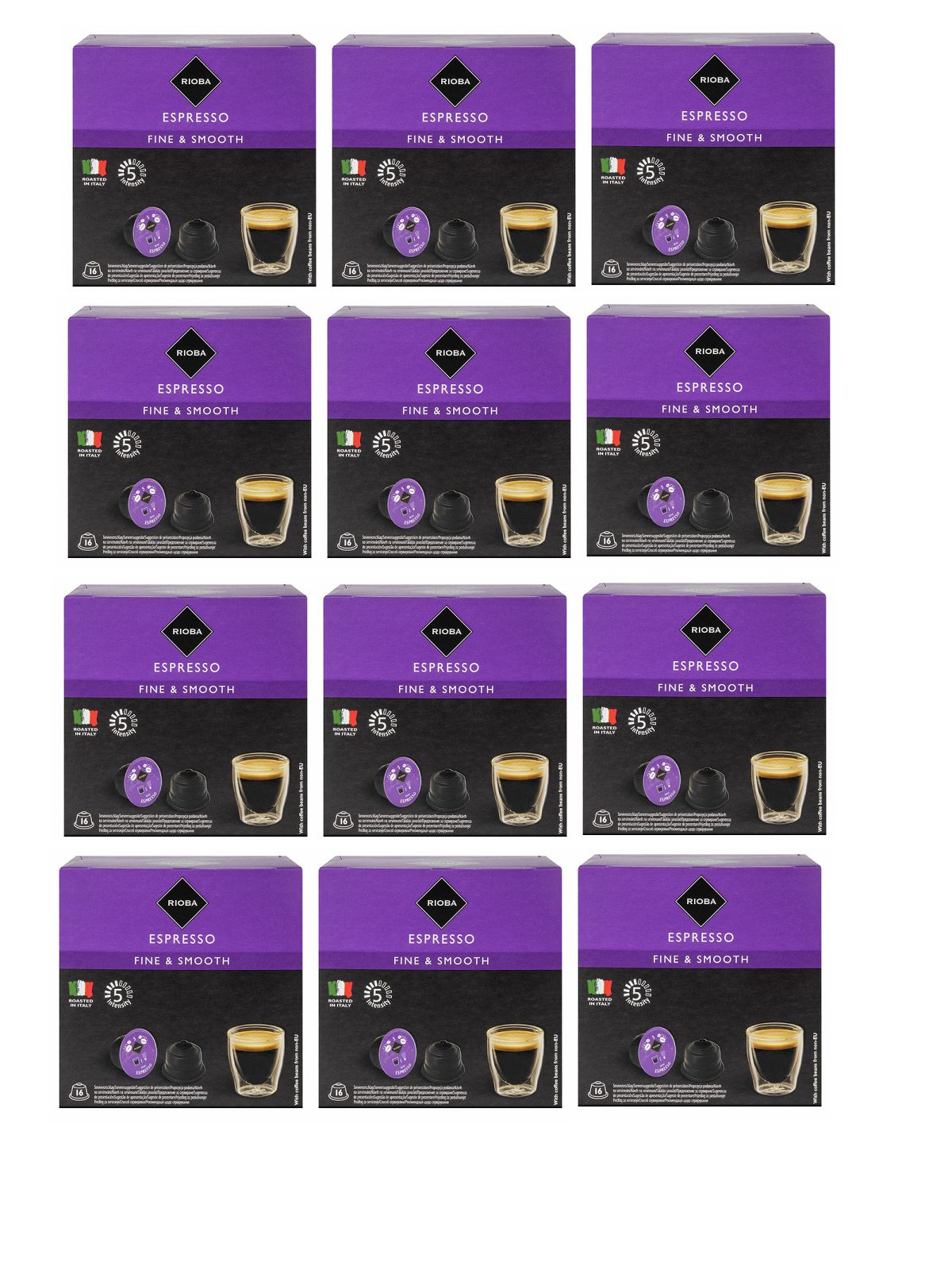 Rioba Кофе в капсулах Dolce Gusto Espresso 16 шт, 112 гр, 12 уп