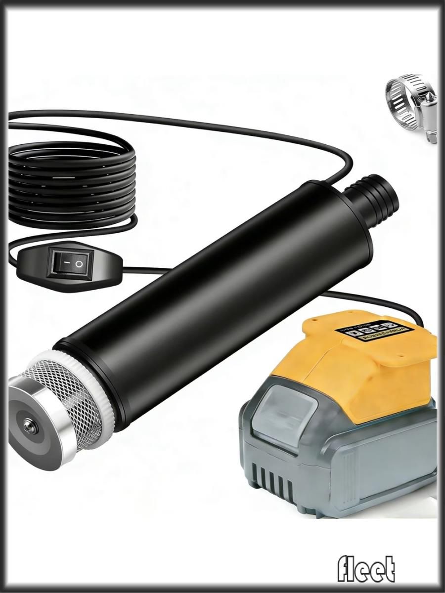 Переносной насос для воды DeWalt 20V, 500 GPH. "Портативный дренажный насос" с фильтрами для осадка / для бассейна, сада и пруда