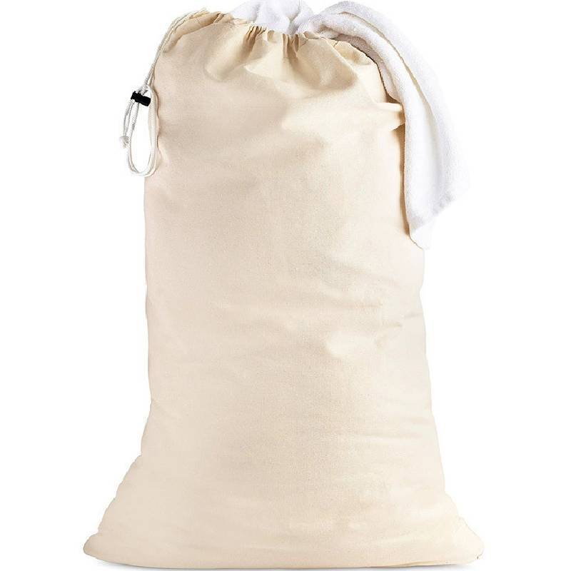 Modern canvas laundry bag for bedroom use durable fabric stylish home decor