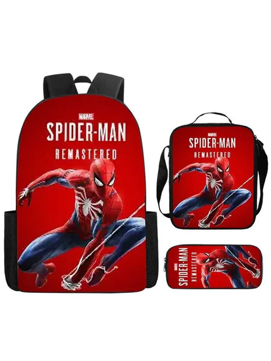 Школьный набор Spider-Man рюкзак пенал ланч-бэг