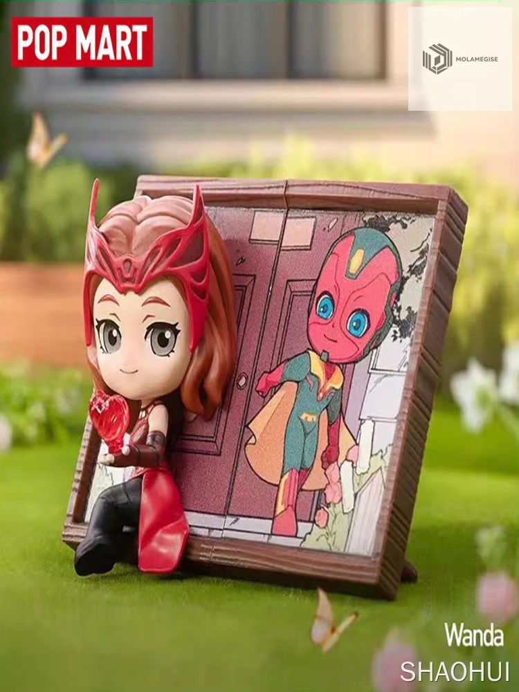 Фоторамка-фигурка POP MART Marvel Wanda коллекционный декор на стол в стиле комиксов для подарка сувенир