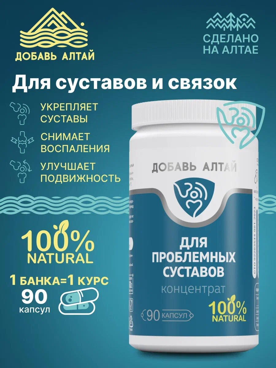 Травяной сбор "Добавь Алтай" для суставов и связок, капсулы, 90 шт.