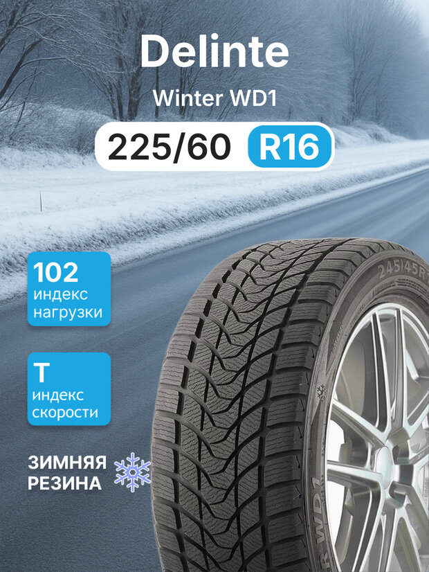Зимняя нешипованная шина Delinte Winter WD1 225/60 r16 102T