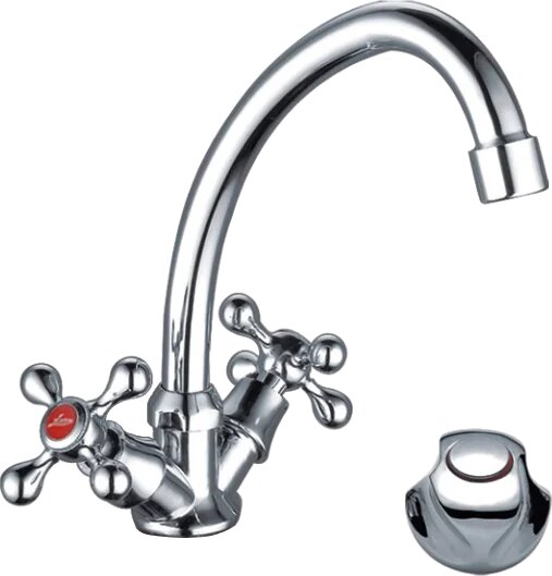 Смеситель для кухни Ledeme H26 L4926 с поворотным изливом, хром, глянцевый, вентильный