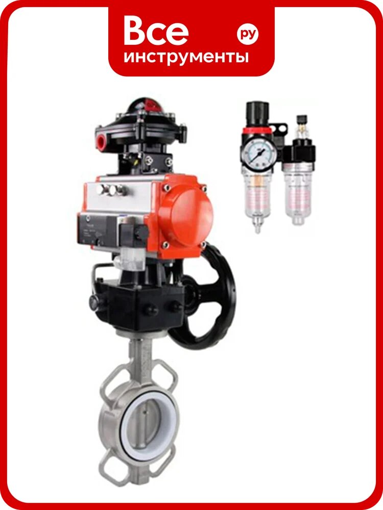 Затвор DN-ru WCB-316L-PTFE Ду100 Ру16, с пн. прив. DA-105, пн. распр. PND2-24VDC NAMUR, БКВ LSB-210, РД HDM-3, БПВ D050-95294
