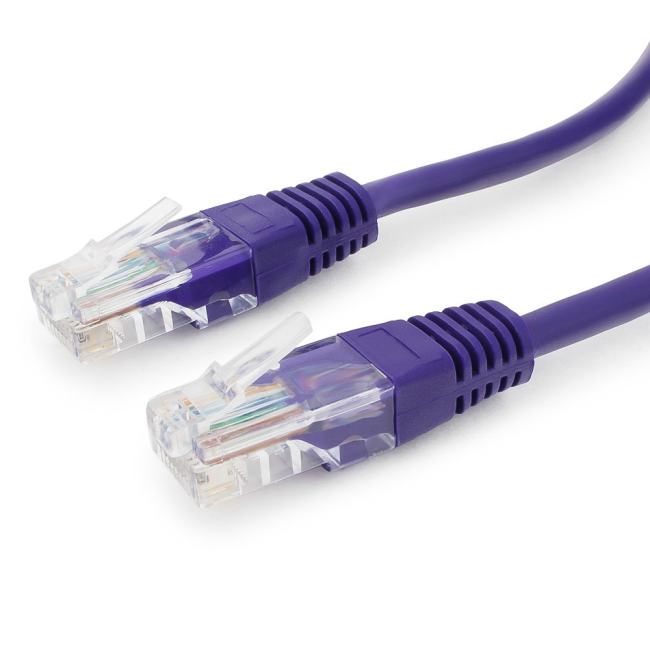 Cablexpert PP12-5M/V Patch Cord UTP кат.5e, 5м, фиолетовый — фото 1