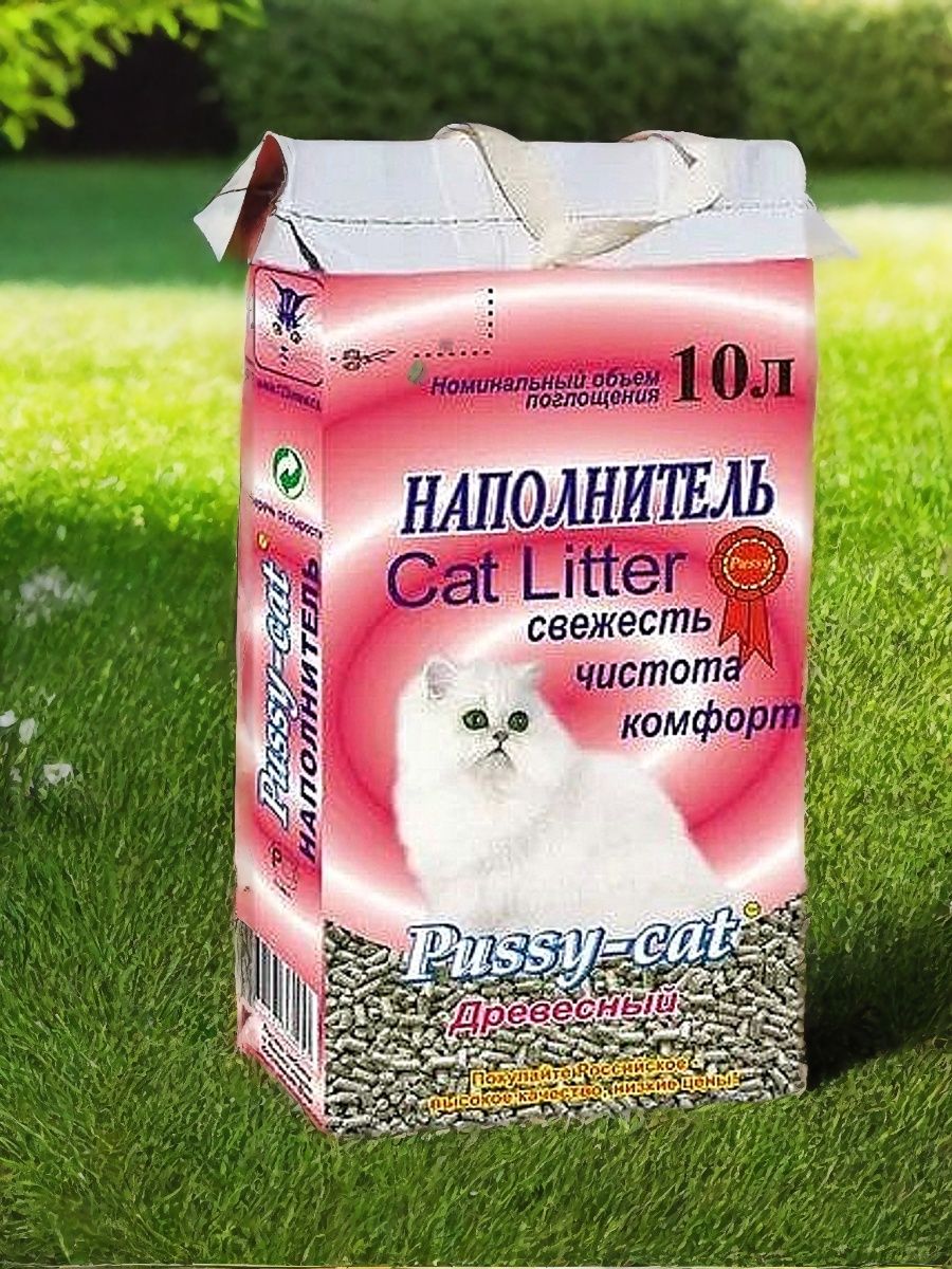 Pussy-cat Наполнитель Древесный Впитывающий Хвойный 5000г.
