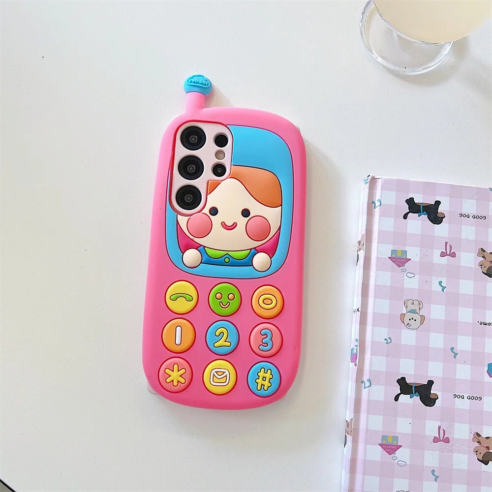 Чехол для телефона S26 Ultra Kawaii Playful 3D Doll Nostalgic Toy из мягкого For Galaxy S26 Ultra