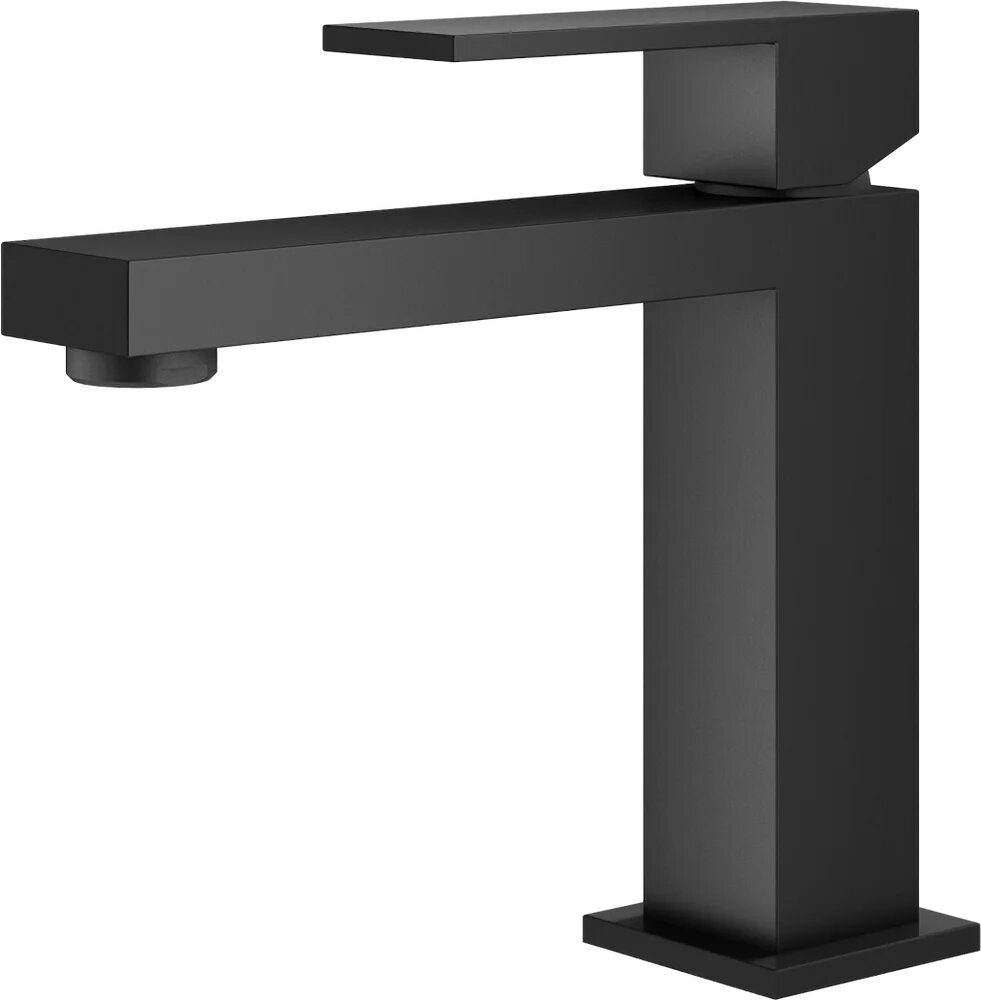 Смеситель для раковины Plumberia Selection Tag TG0053NO черный, матовый, кран для ванной в раковину, из латуни, рычажный, с керамическим картриджем