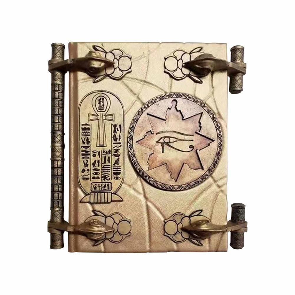 Книга декоративная "Книга мертвых", из смолы, черная, со скарабеем, 20х15х4 см