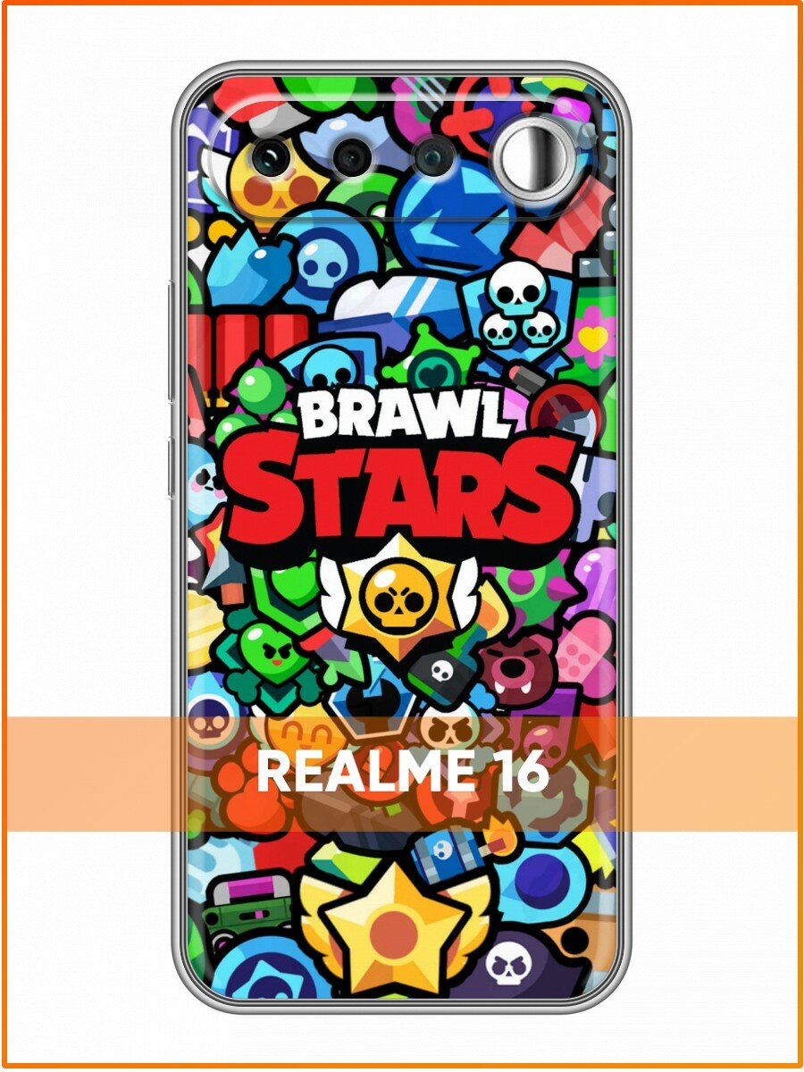 Чехол для Realme 16 с принтом для мальчиков Brawl Stars (Реалме 16)