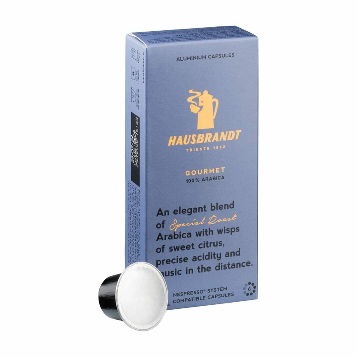 Кофе в капсулах Hausbrandt Nespresso Gourmet, упаковка 5гр x10шт (1883613), 10 уп.