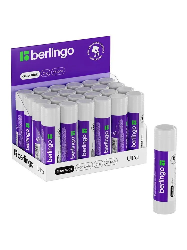 Клей-карандаш 21 г 24 шт Berlingo ULTRA