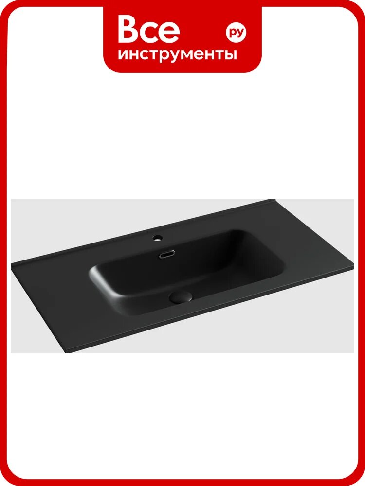 Накладной прямоугольный умывальник Ceramicanova Element черный матовый, 910x465x180 мм CN7002MB