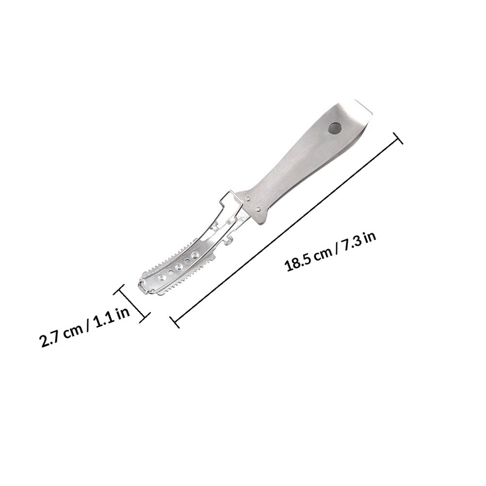 Щетка Для Удаления Волос Свиньи 1Pc Из Нержавеющей Стали 18.5X2.7X2Cm