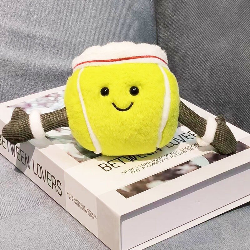 Оригинальная плюшевая игрушка Jellycat Little Woolly TENNIS МЯЧ 10см Мягкая игрушка для детей и взрослых на день