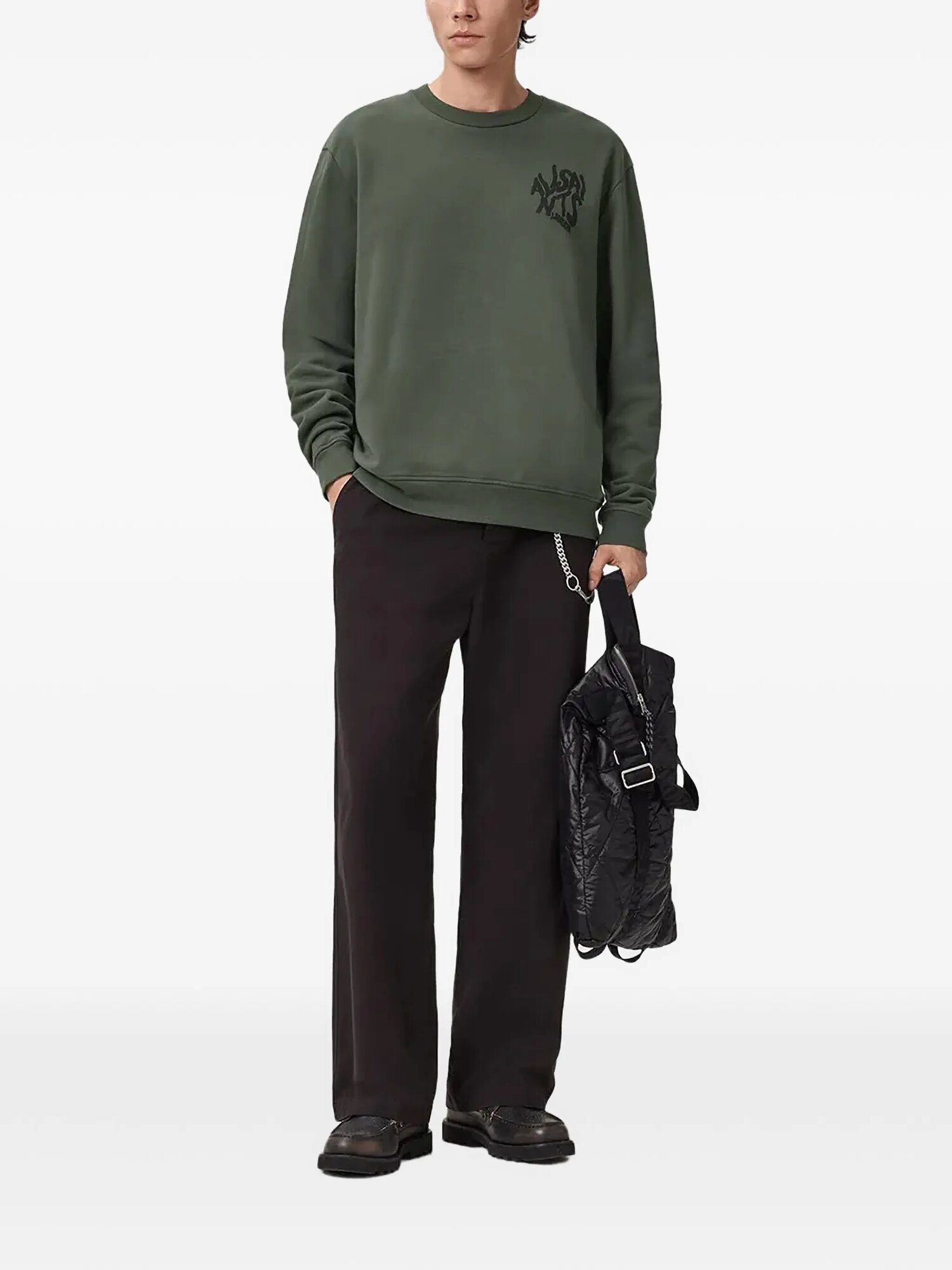 Толстовка AllSaints, размер 50, , green — фото 1