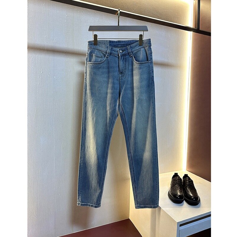 MON Мужские Джинсы Американские Винтаж Камуфляж Карго Высокий Улица Деним, Размер_33