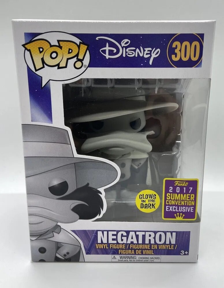 Фигурка Funko Pop! Disney: Negatron GitD (Эксклюзив SDCC 2017 (Фанко Поп Антиплащ Негатрон из мультика Черный Плащ))