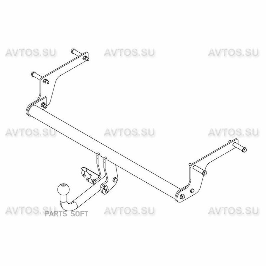 ТСУ NISSAN TERRANO 2014-с электропроводкой от официального дистрибьютора, AVTOS, артикул NS28