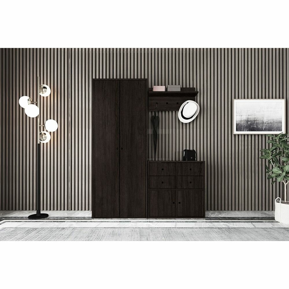 Фортуна К Прихожая Билли 7 FS Венге дизайн IKEA