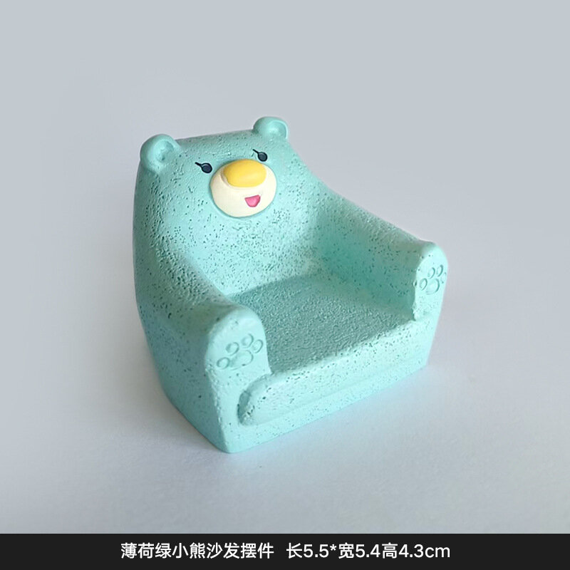 Кресло-качалка в виде лягушки, милый ручной работы орнамент для дома, настольный очаровательный автомобиль, DIY, модный маленький орнамент из смолы