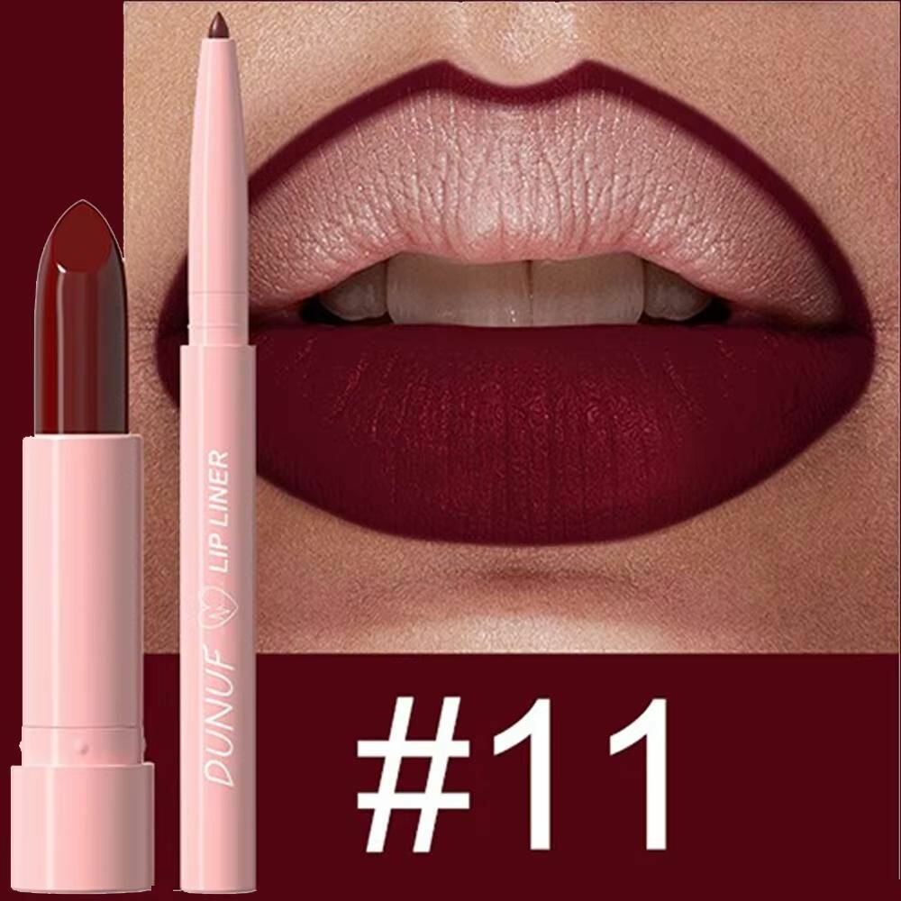 Долговечный матовый водонепроницаемый карандаш для губ, легко наносящийся.