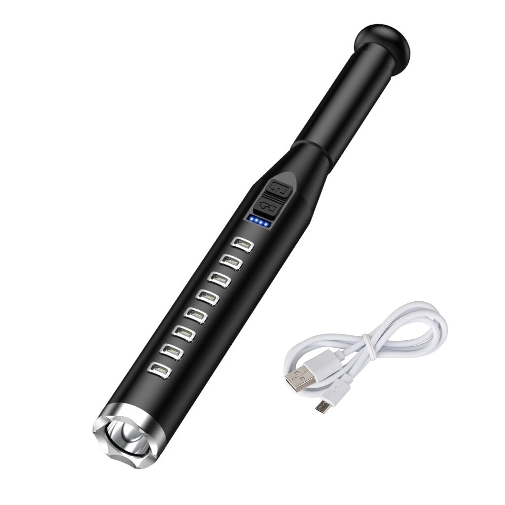 Фонарик с бейсбольной битой-Серебристый