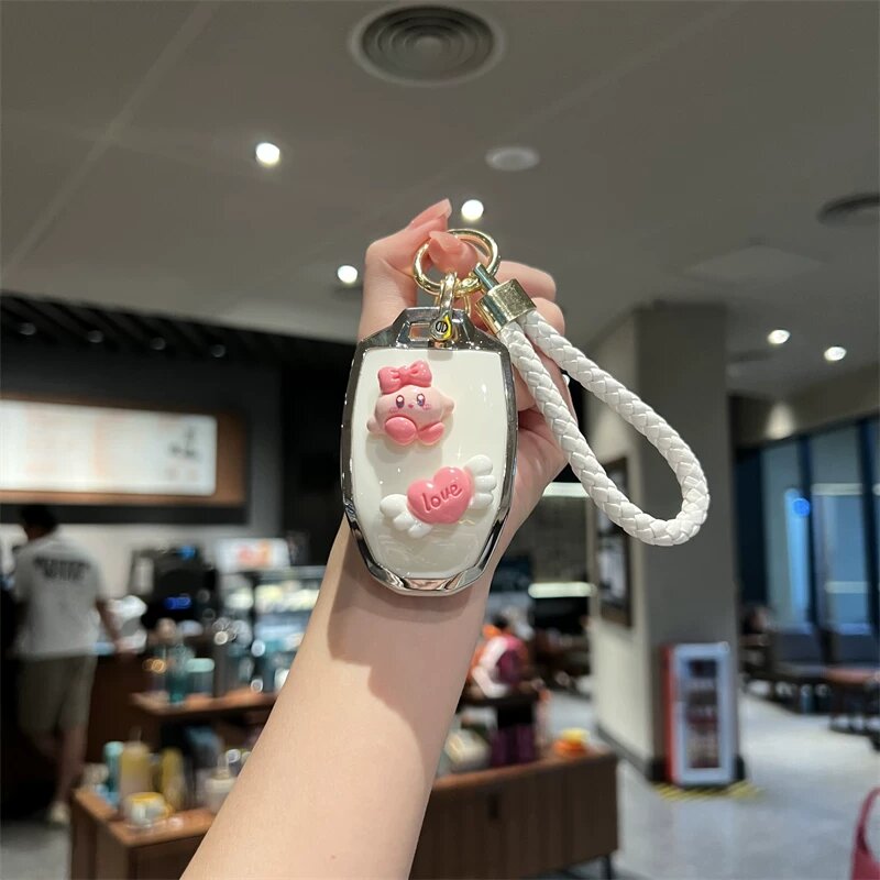 Чехол для ключей автомобиля Lynk & Co 03, 06, 01, 05, 09, 02, женский, розовый, с петлей, симпатичный, новая модель 23