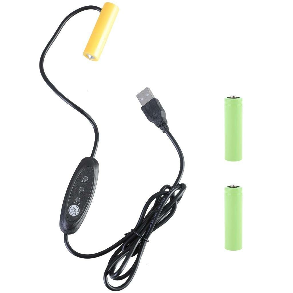 Зарядное устройство, Кабель питания от USB до 1.5V3V4.5V AA № 5 поддельный аккумулятор