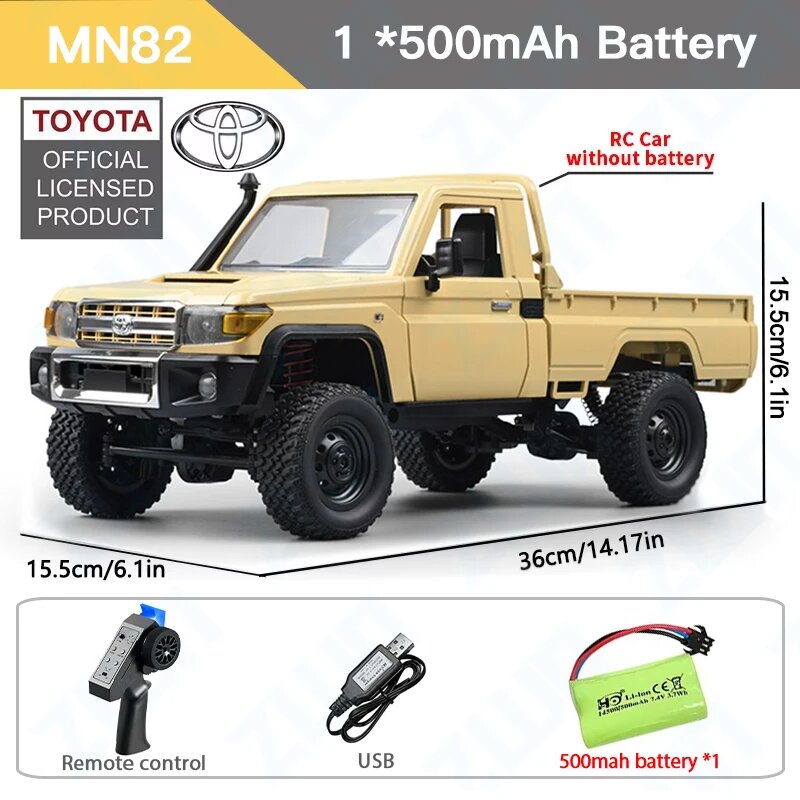 Радиоуправляемый пикап ZWN MN82 1:12