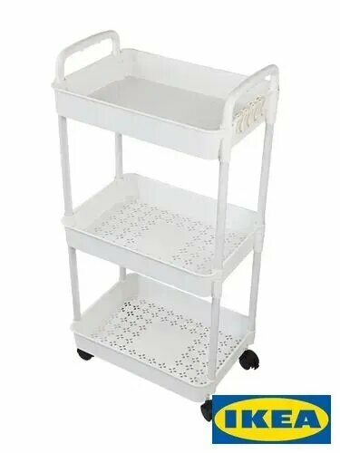 IKEA Этажерка, 3 секц, ABS пластик, 38х27х75 см