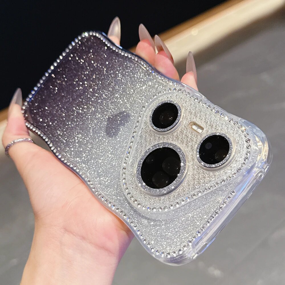 KEYSION Черный чехол для Huawei Pura 80 с кристаллами