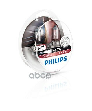 Лампа PHILIPS H7-12-55 +60% VISION PLUS набор 2шт Philips арт. 12972VPS2