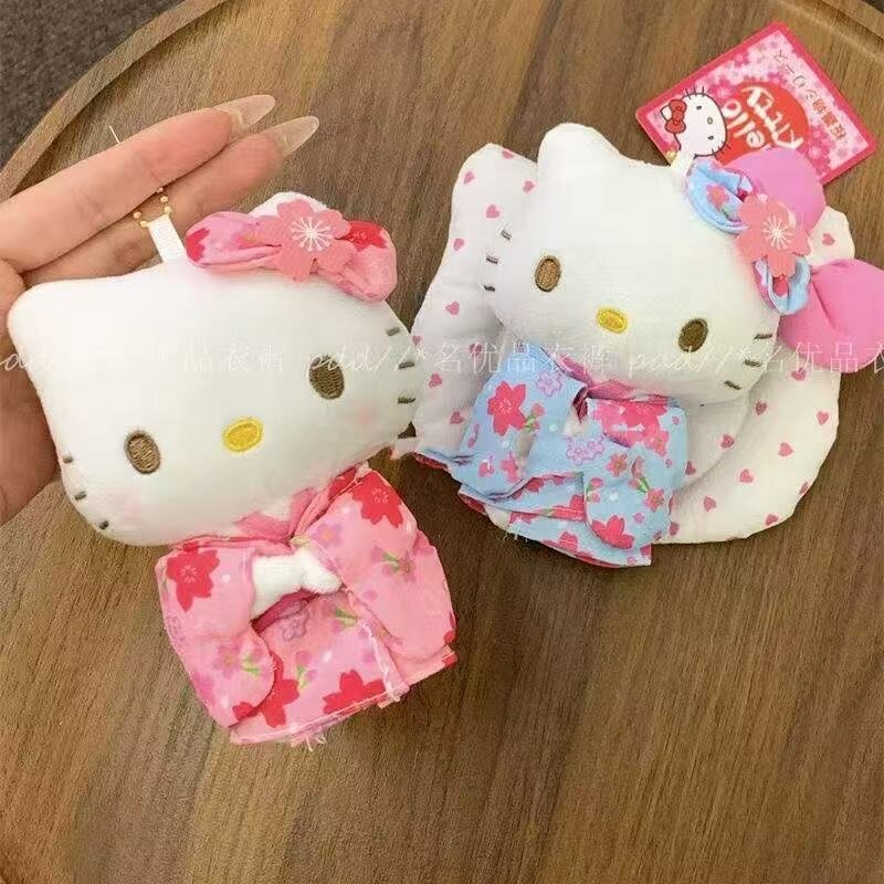 Кимоно Три сестры ~ Японский стиль кимоно, плюшевая кукла Hello Kitty, сумка, подвеска, брелок для девочек