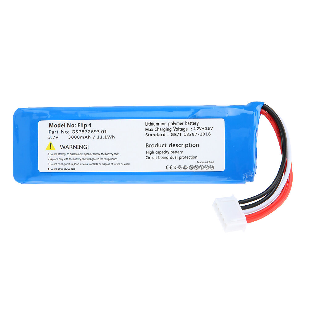Сменная литиевая батарея 3000 мАч, портативная, для динамика Flip 4.