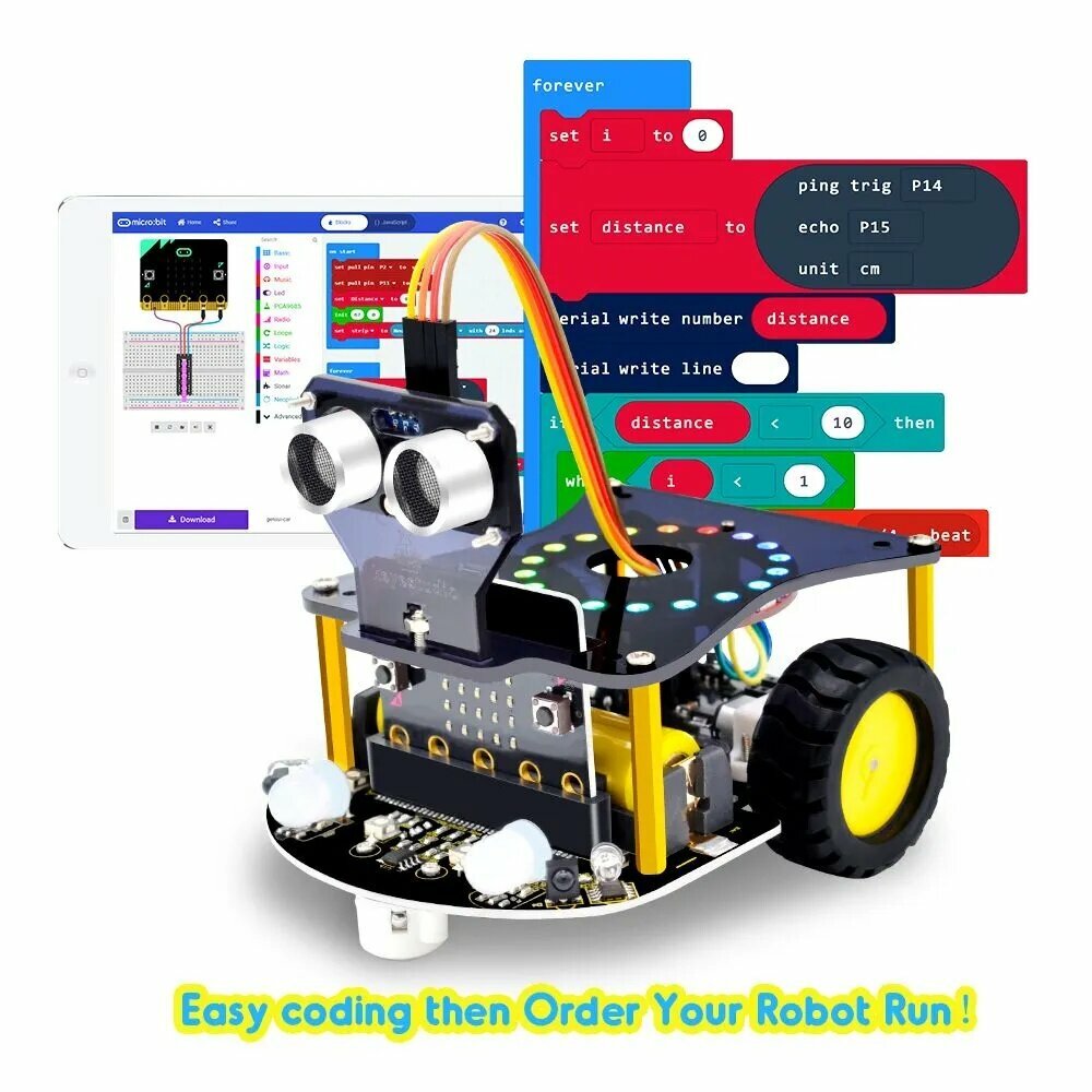 Keyestudio Micro: bit Mini Smart Robot Car Kit для Micro bit — фото 1